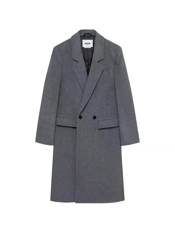 MSGM Double-breasted Peak-lapels Coat