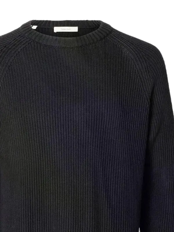SELECTED Ribbed-knit Crew-neck Sweater