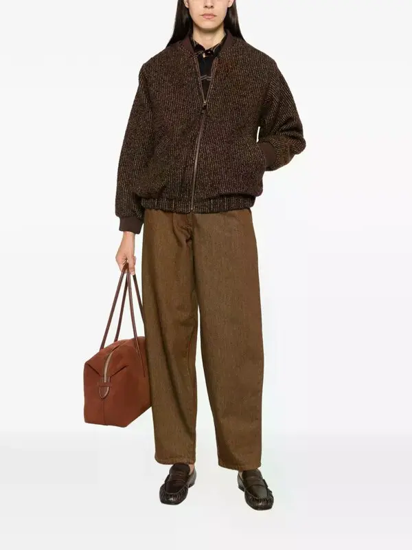 SESSUN Heavelyn Tweed-effect Zip-up Jacket