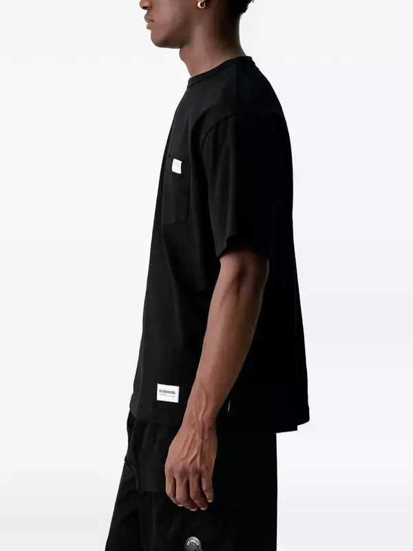 NEIGHBORHOOD Logo-patch Chest-pocket T-shirt - Black