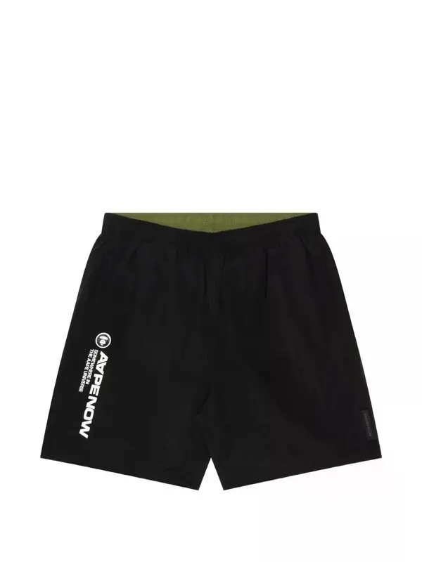 AAPE BY *A BATHING APE Moonface Logo-print Shorts