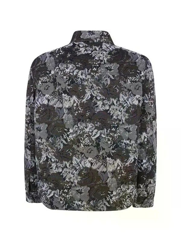 LES DEUX Floral-jacquard Shirt Jacket