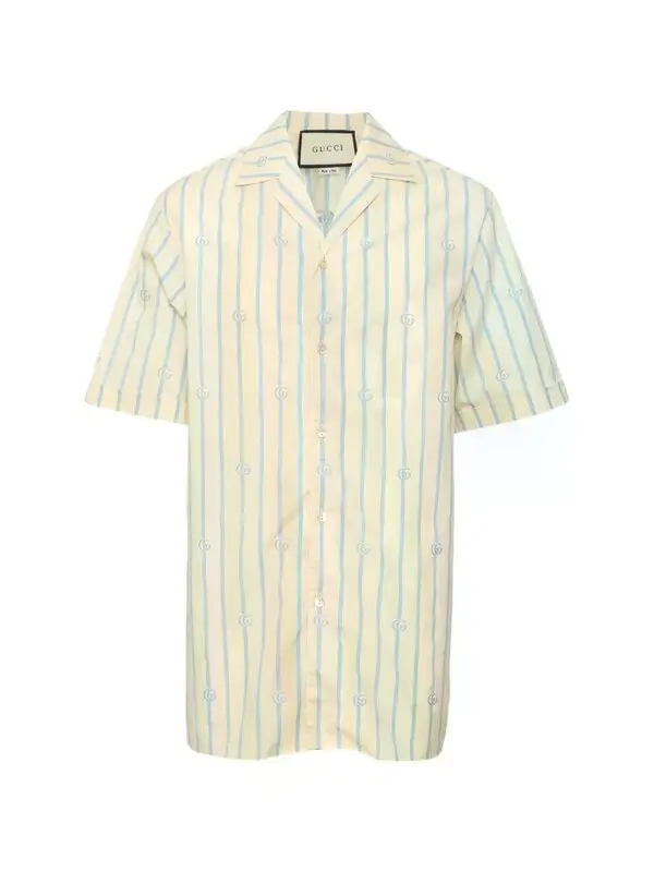 Gucci Double G Stripe Shirt - Neutrals
