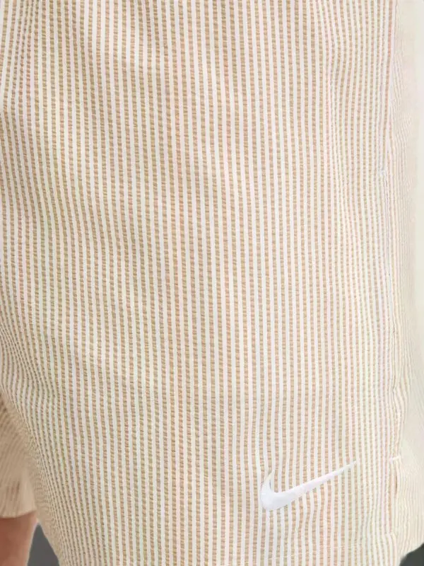 Nike Seersucker-texture Striped Swim Shorts