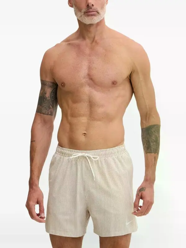 Nike Seersucker-texture Striped Swim Shorts
