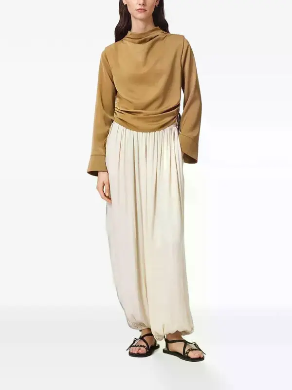 ALLSAINTS Leslie Draped High-neck Blouse - Yellow