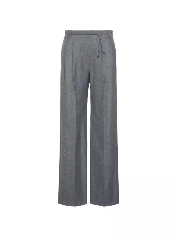 Max Mara Pleated Wide-leg Trousers - Grey