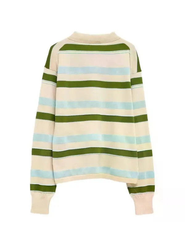 JW Anderson Striped Long-sleeve Polo Shirt