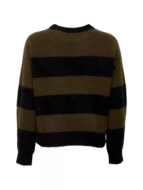 Max Mara Striped Wool-blend Sweater - Brown