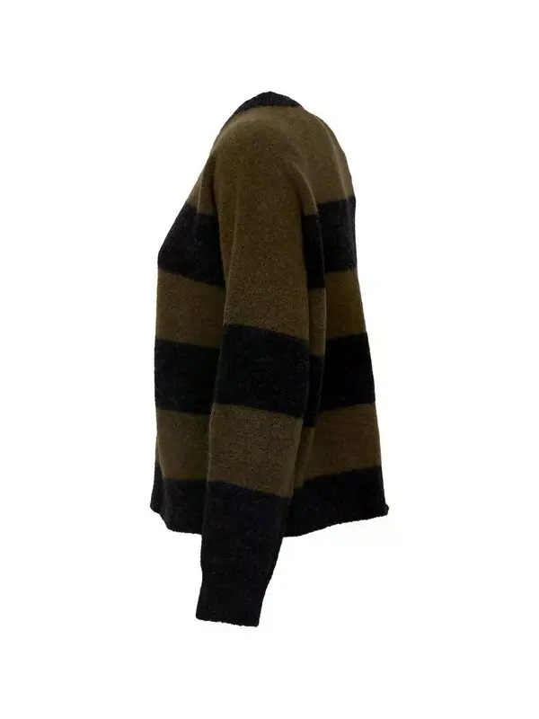 Max Mara Striped Wool-blend Sweater - Brown
