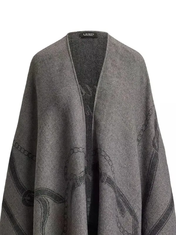 Ralph Lauren Chain-print Fringed Poncho