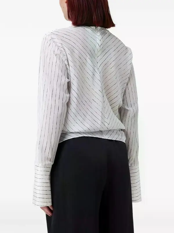 Fabiana Filippi Striped Wrap Blouse