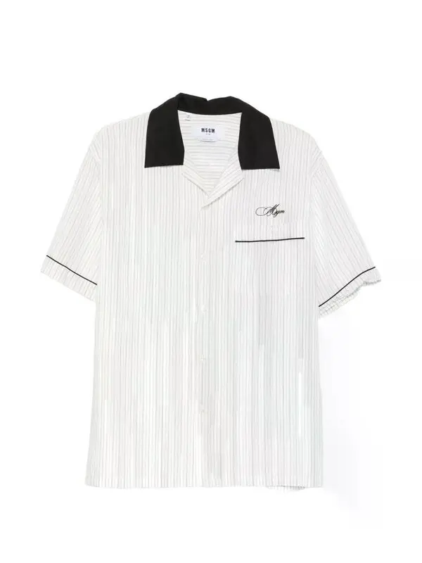 MSGM Striped Short-sleeve Shirt