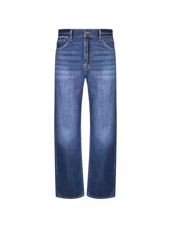 7 For All Mankind Faded-effect Whiskered Jeans