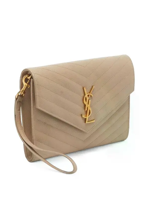 Saint Laurent 2025 Cassandre Matelassé Clutch Bag