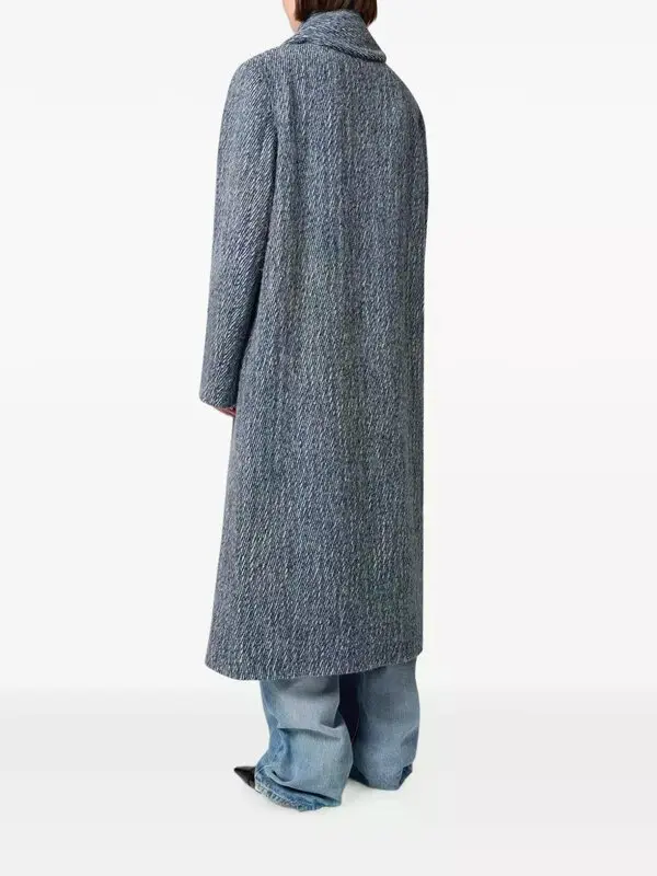 MSGM Scarf-detail Textured Coat