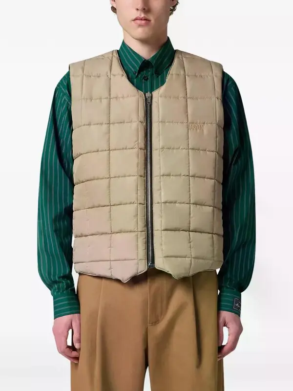 MSGM Pinstripe-pattern Reversible Gilet