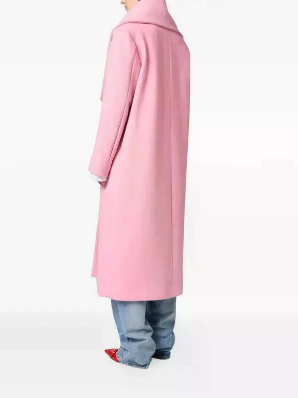 MSGM Scarf-detail Single-breasted Coat