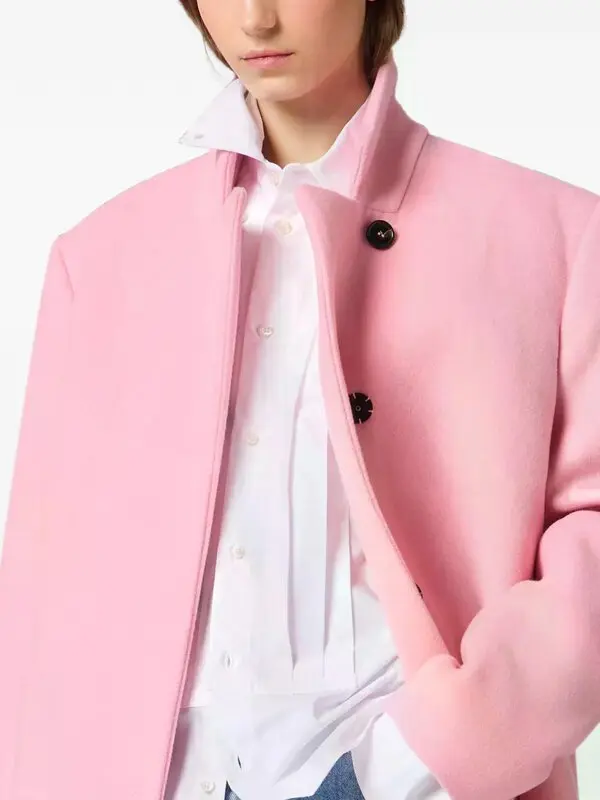 MSGM Scarf-detail Single-breasted Coat