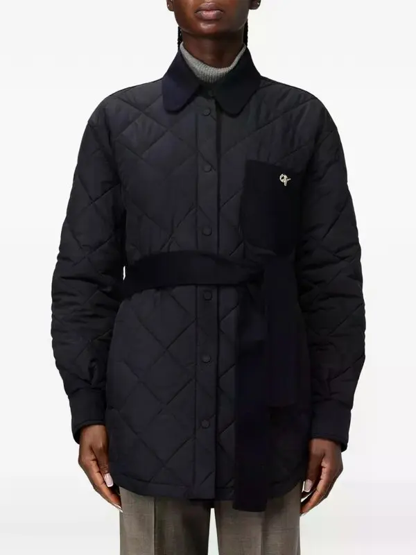 Fabiana Filippi Quilted Belted Jacket - Black