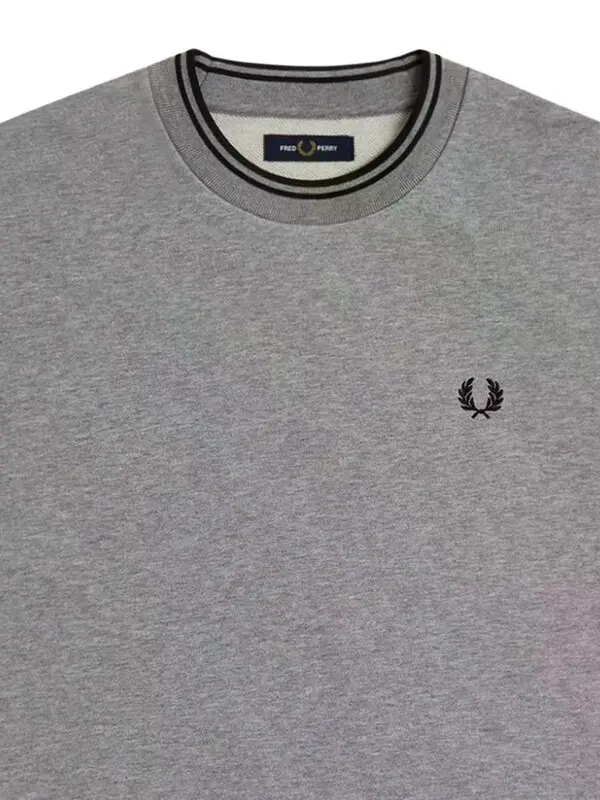 Fred Perry Logo-embroidered Striped-trim Sweater