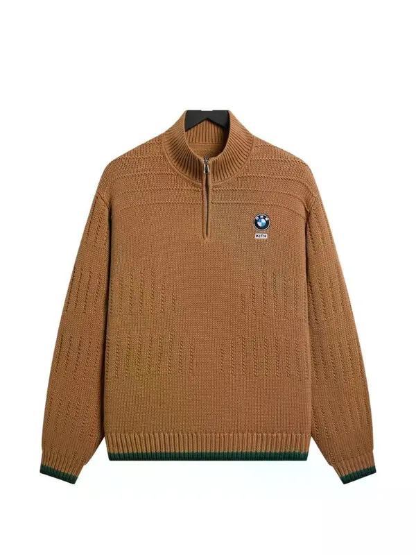Kith X Bmw Ansel Quarter-zip Sweater