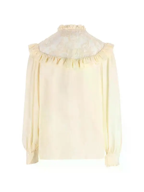 Chloé Ruffled Lace-panel Shirt