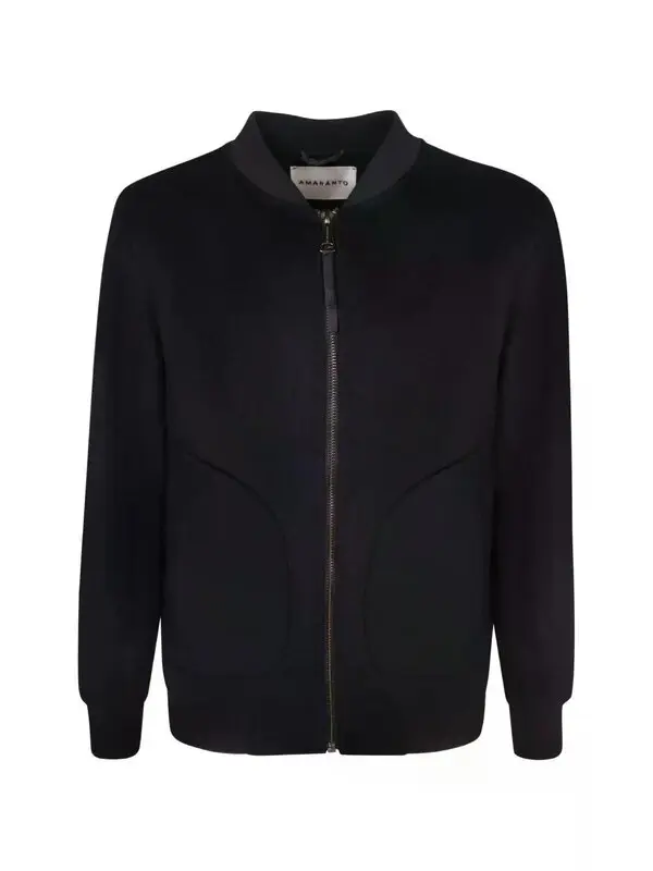 AMARANTO Zip-up Bomber Jacket - Blue