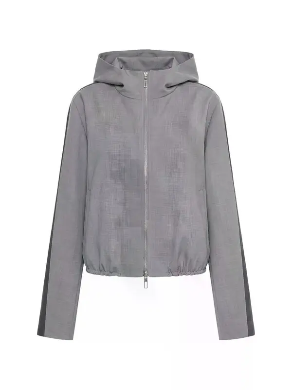 Sportmax Lepre Hooded Wool Bomber Jacket