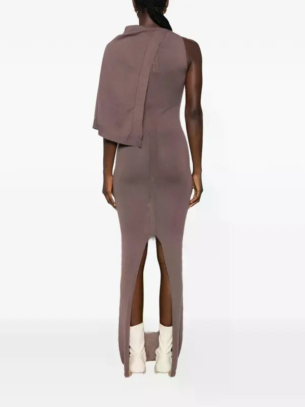 Rick Owens Scarf One-shoulder Draped Maxi Dress - Purple