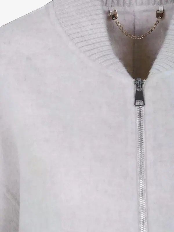 GIOVANNI PARIS Leo Zip-up Ribbed-collar Jacket - Neutrals