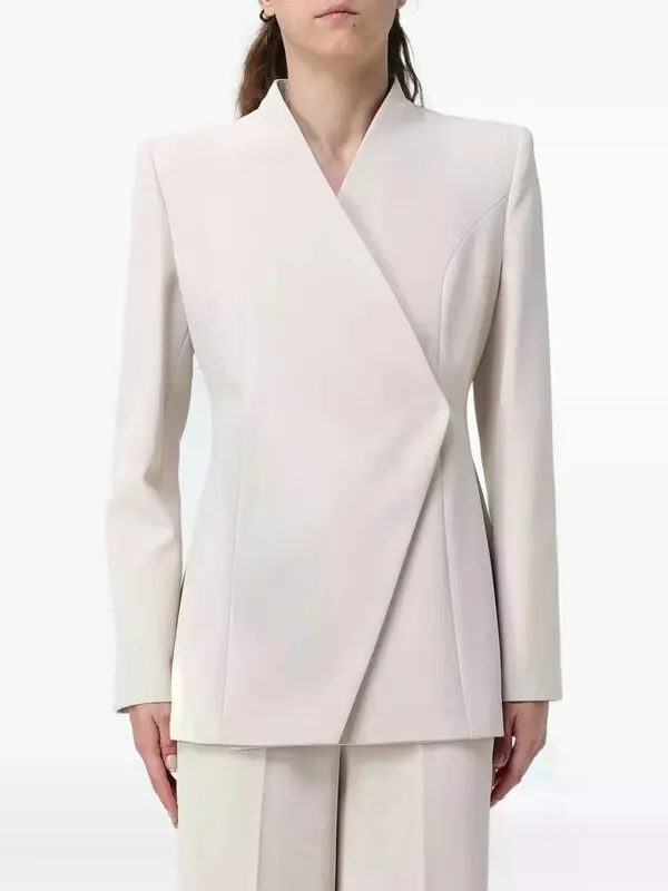 HANITA Asymmetric-front Coat - Neutrals