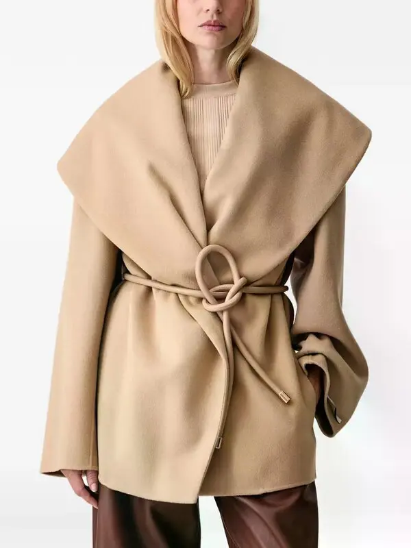Sportmax Uguale Belted Shawl-collar Jacket