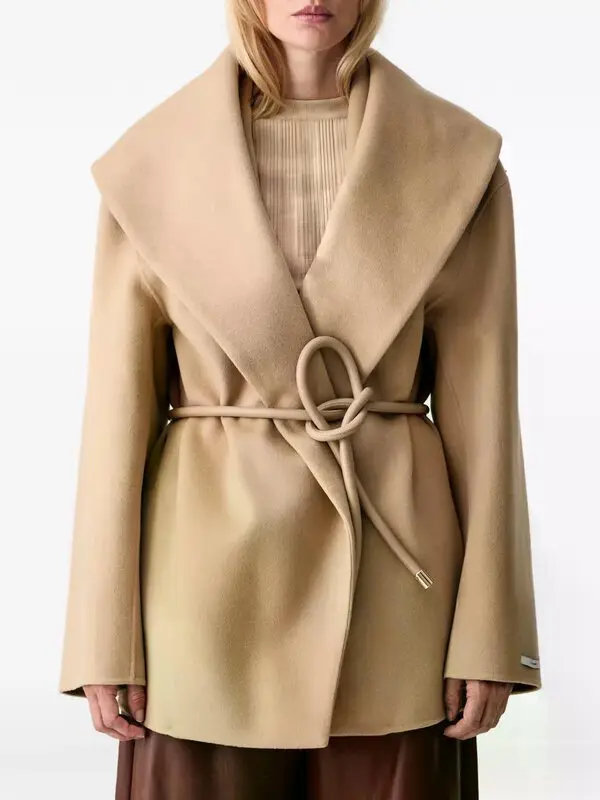Sportmax Uguale Belted Shawl-collar Jacket