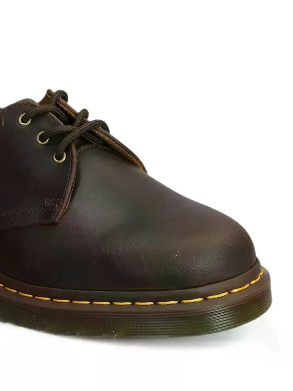 Dr. Martens 1461 Crazy Horse Contrast-stitch Lace-up Oxford Shoes - Brown