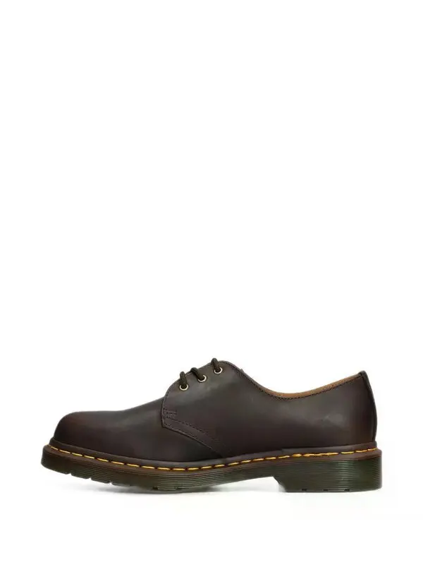 Dr. Martens 1461 Crazy Horse Contrast-stitch Lace-up Oxford Shoes - Brown