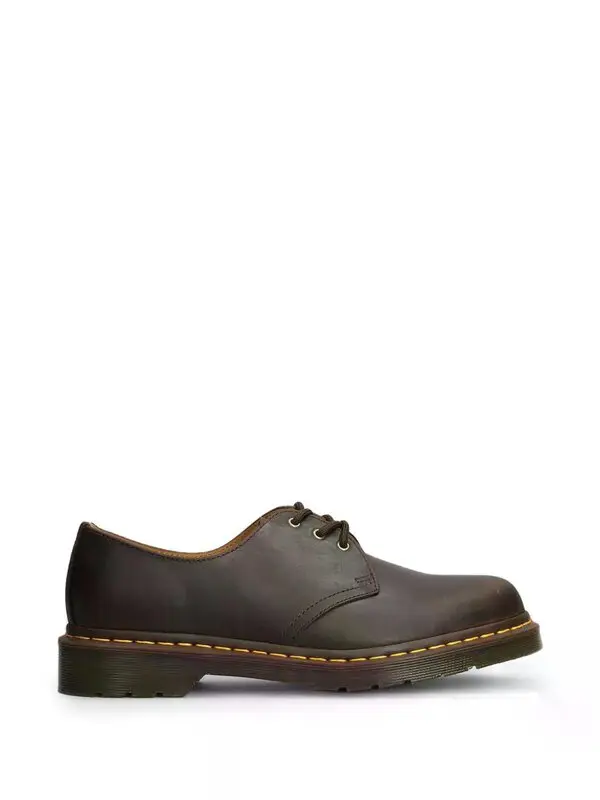Dr. Martens 1461 Crazy Horse Contrast-stitch Lace-up Oxford Shoes - Brown