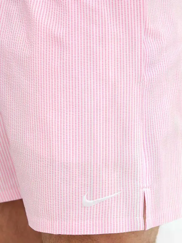 Nike Seersucker-check Swim Shorts - Pink