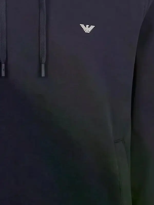 Emporio Armani Logo-plaque Drawstring Hoodie