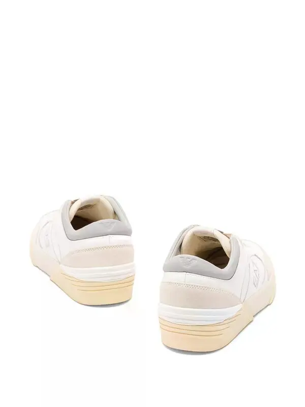 EA7 Logo-print Leather Sneakers