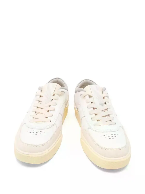 EA7 Logo-print Leather Sneakers