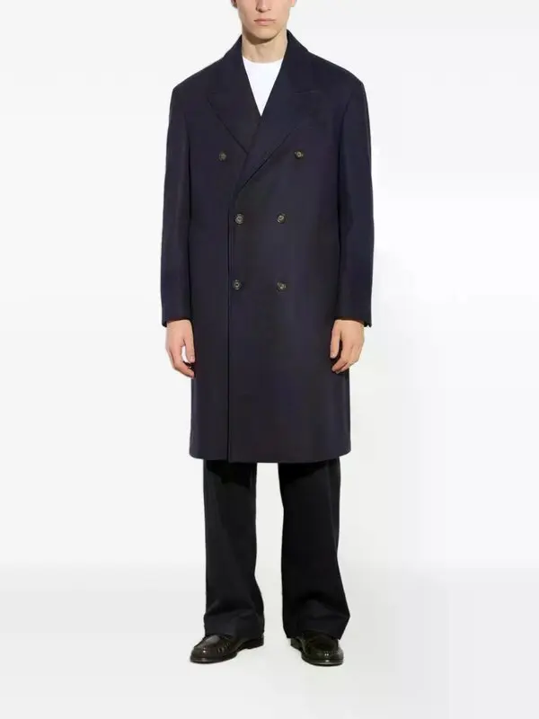 PAOLO PECORA Double-breasted Loose-fit Coat
