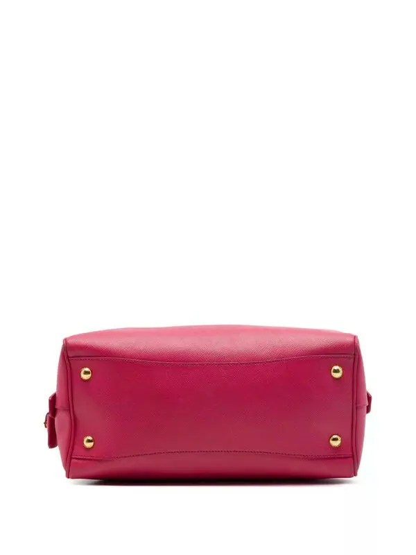 Prada 2010-2026 Saffiano Lux Convertible Bowler Bag Satchel - Pink