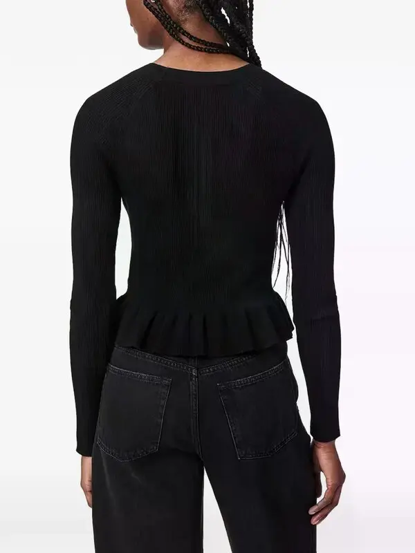 ALLSAINTS Jas Ribbed Peplum Sweater