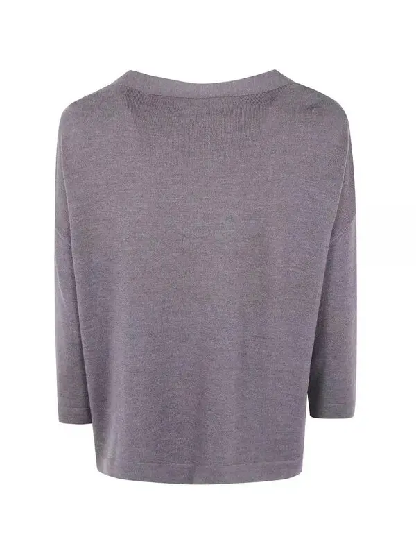 MA'RY'YA Boat-neck Sweater - Brown