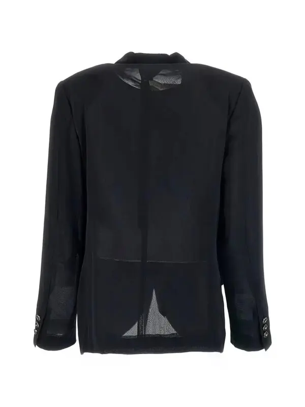Comme Des Garçons Sheer-panelled Button-up Jacket