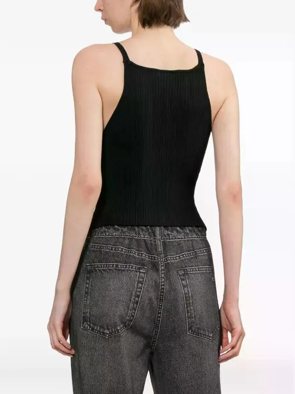 COURREGES Ribbed-knit Vest Top
