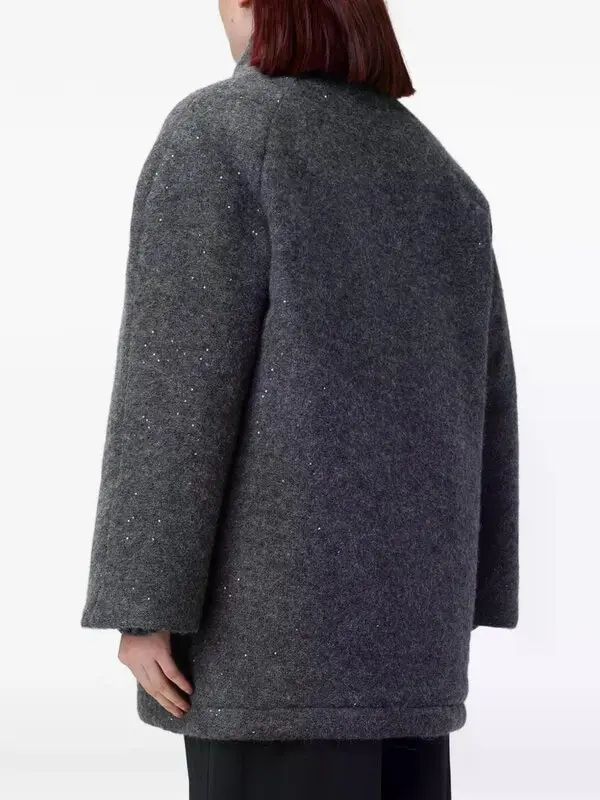 Fabiana Filippi Sequin-embellished Drawstring-hem Coat
