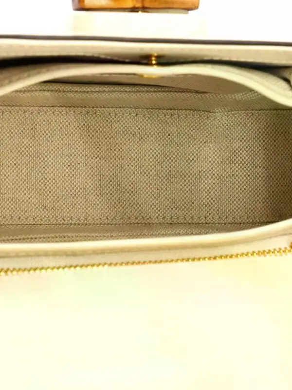Gucci Bamboo 1947 Top Handle Bag Leather Small Satchel - Neutrals