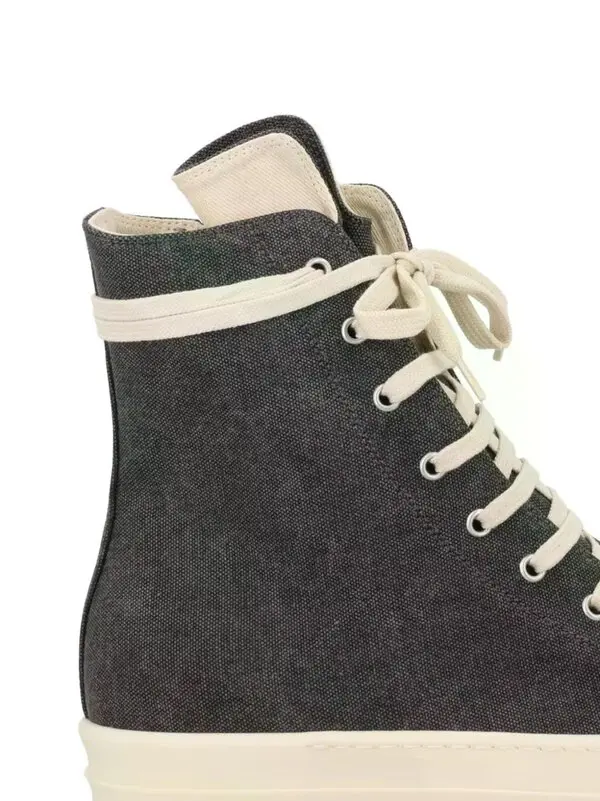 Rick Owens Lace-up High-top Sneakers - Grey